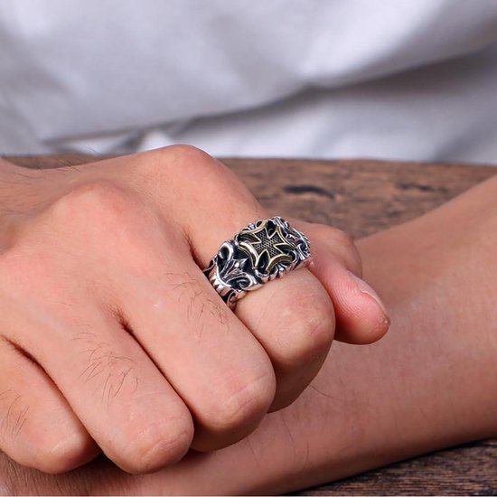 Vintage Cross Ring Open Band ringen Voor Vrouwen Mannen Verstelbare ...