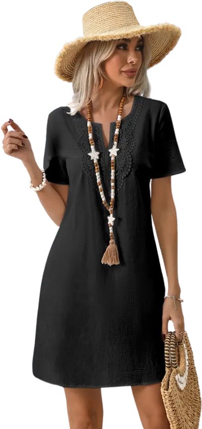 Livano Zomerjurk Dames - Zomerjurken - Volwassen - Jurk - Ibiza Stijl ...