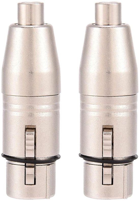 XLR Female Naar RCA Female Adapter 2 Stuks - 3-Pin XLR Female Jack Naar ...