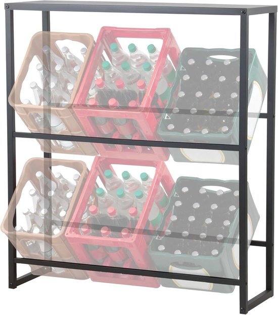 Krattenrek voor 6 Kratten | Praktische opslagoplossing voor flessen en ...