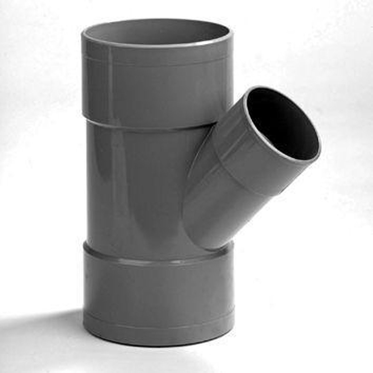 Dyka Verloop T-stuk 3x lijmmof 45° PVC keurmerk BRL52100 110 x 50mm ...