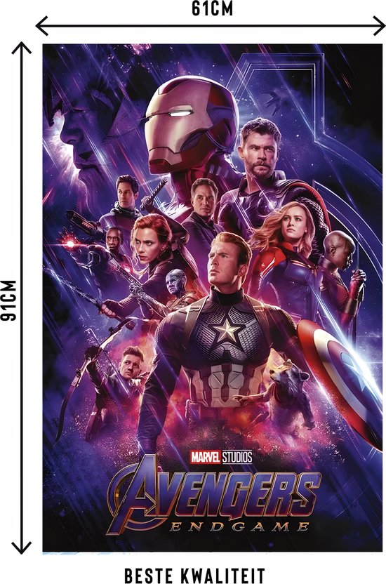 Marvel Avengers Endgame Poster 91.5x60cm – Groot Formaat Wanddecoratie ...