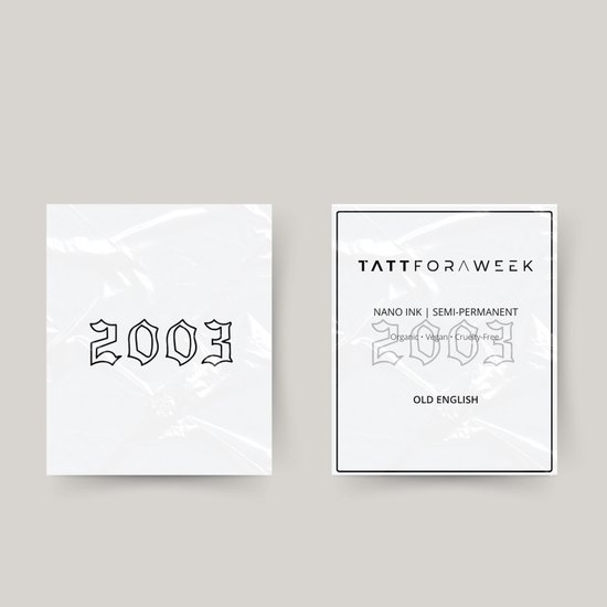 Tijdelijke tattoo 2003 | Neptattoo volwassenen | Tijdelijke tattoo voor ...