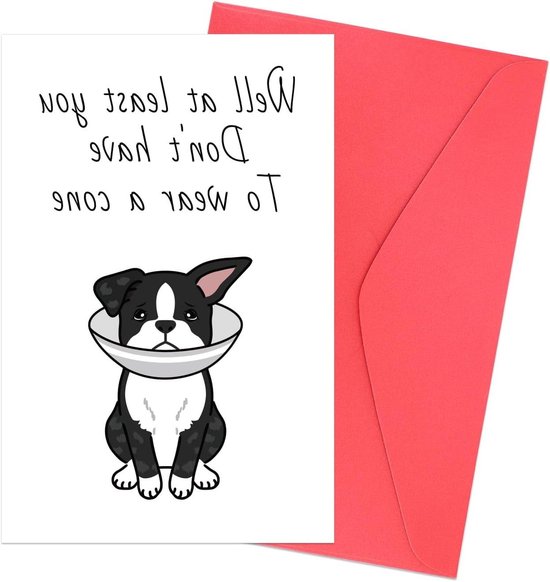 Beterschapskaart voor na een operatie - Je hoeft tenminste geen kegel te dragen met... | bol