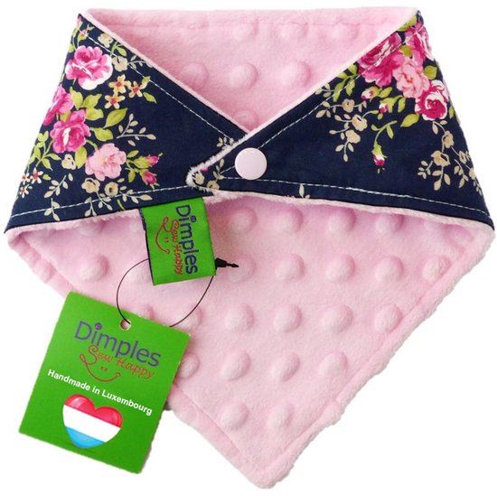 Roses On Navy Dog Bandana - DIMPLES hondensjaal hondenbandana met ...