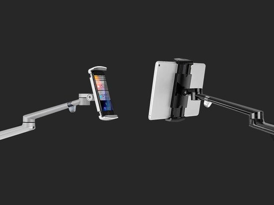 Aluminium Tablet Vloerstandaard - Zwart - Tablet Standaard voor Bed ...