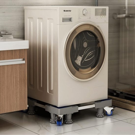 S&Dshopline® Wasmachine-sokkel onderstel met 8 poten + 4 wielen voor ...