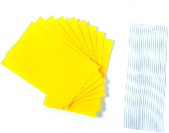 24 stuks gele stickers, kleine gele borden, dubbelzijdige gele borden ...