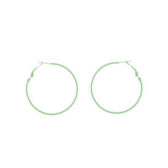 Behave - Oorbellen - Oorringen - Neon - Groen - 4.5 cm | bol