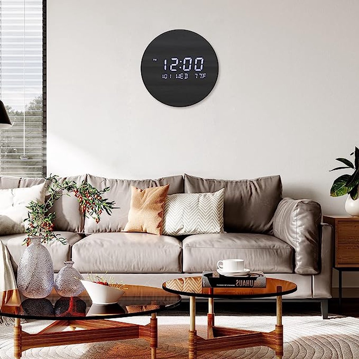 Wandklok - Moderne Wandklok - Keukenklok - Luxe Wandklok - Woonkamer ...