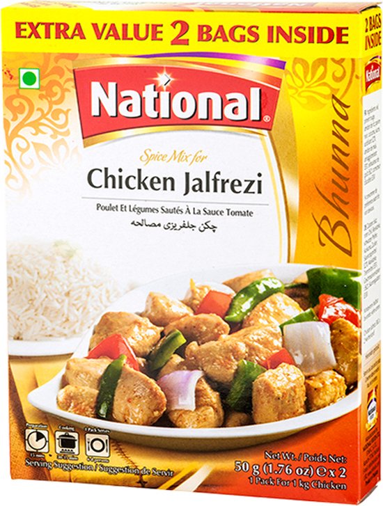 National Spice Mix For Chicken Jalfrezi (74g) | bol