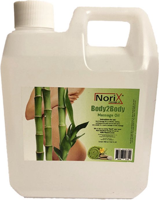 NoriX - Body-to-Body Massage Olie - 1000ml - Transparant - Geen toevoegingen - Lang glad | bol