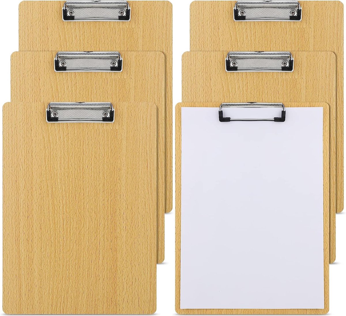 6 stuks A4-klemplanken, schrijfplank, klembord met metalen klem, A4 schrijfplaat,... | bol