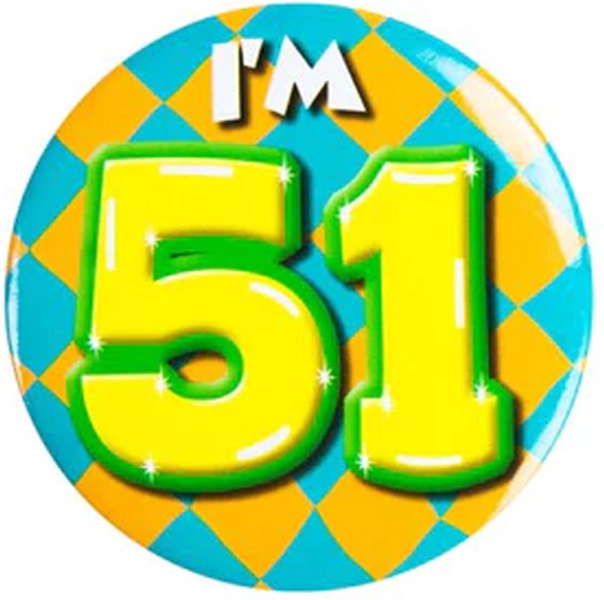 Button 51 Jaar - Button met speld (55mm) - Leeftijd badge - 51 Jaar ...