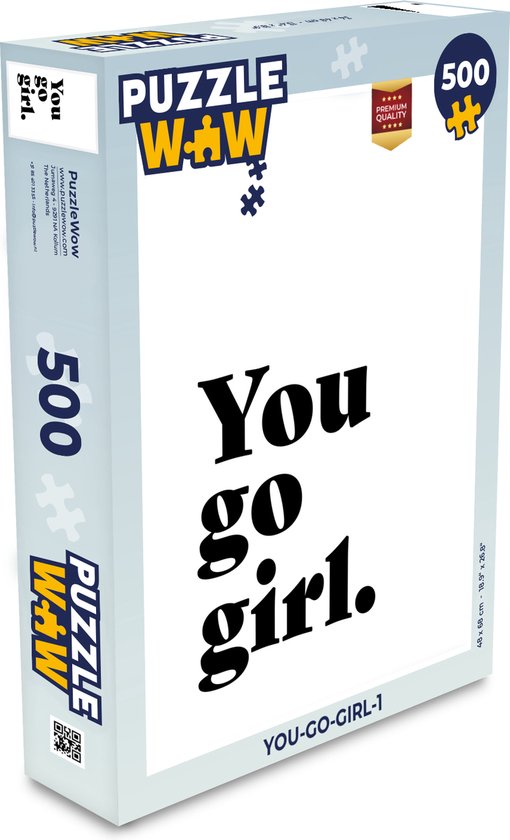 Puzzel Spreuken - You go girl - Meisjes - Kinderen - Quotes - Legpuzzel ...