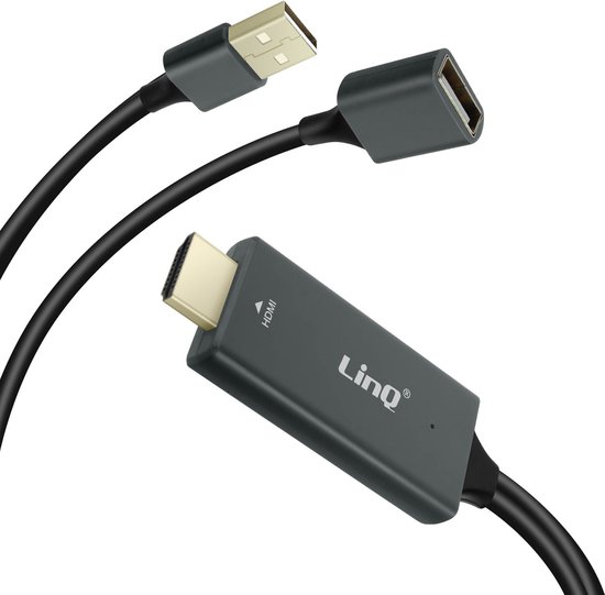 HDMI-adapter+1x USB Mannelijk en 1x USB Vrouwelijk LinQ Connector | bol