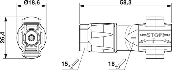 Sunclix - connector mannelijk - PV-CM-S 2,5-6 (-) | bol