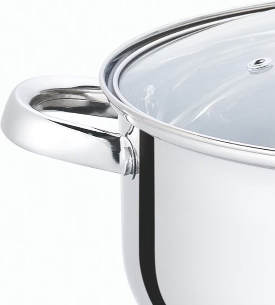 Cheffinger Kookpannen - Pannenset inductie 12-delig - Glazen Deksel ...