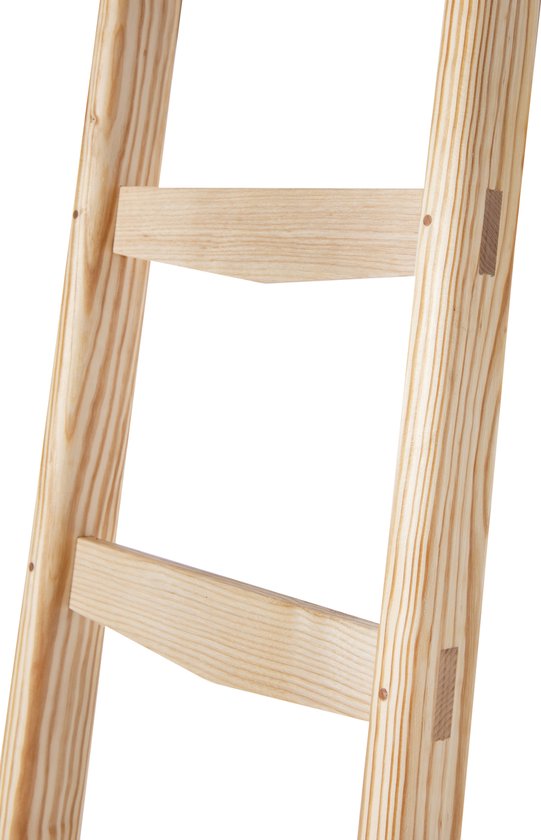 Enkele ladder hout - 8 treden/sporten - Stahoogte 463 cm - Houten trap ...