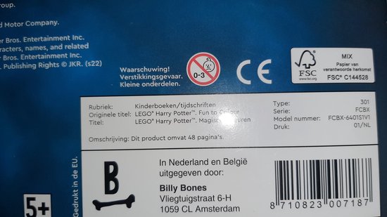 Lego Harry Potter - kleurboek magische kleuren - Billy Bones - colour ...