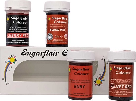 Sugarflair Sugarflair Paste Colour Mix Voedingskleurstoffen - Rood ...