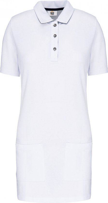 Polo Dames L WK. Designed To Work Kraag met knopen Korte mouw White ...