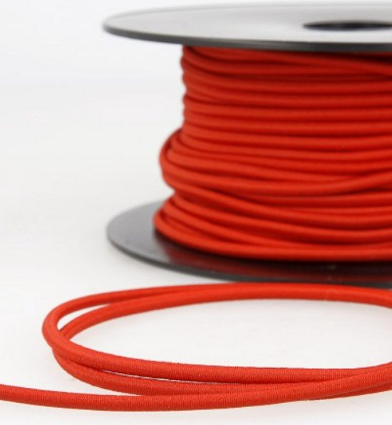 Elastiek 1 meter rond 3mm - rood rekker | bol