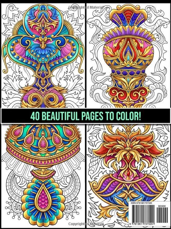 Elegant Patterns Coloring Book - Jade Summer - Kleurboek voor ...