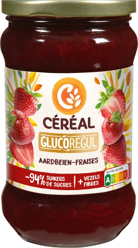 Céréal Jam Aardbeien - 6 x 320 gr - Voordeelverpakking | bol
