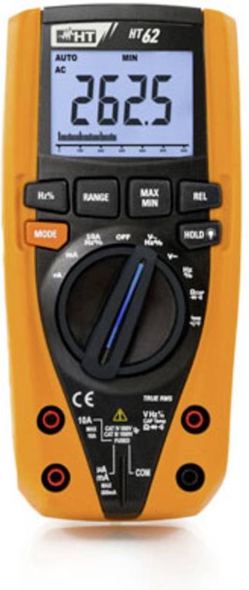 HT Instruments HT62 Multimeter Digitaal CAT III 1000 V, CAT IV 600 V ...