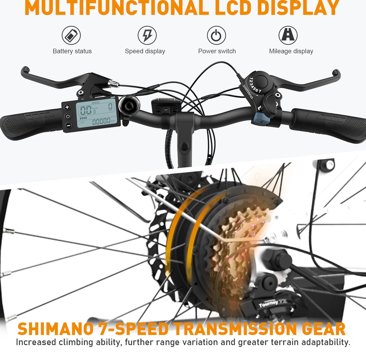 Hitway BK15 Elektrische Fiets | E-bike met Afneembare Accu | 26 Inch ...