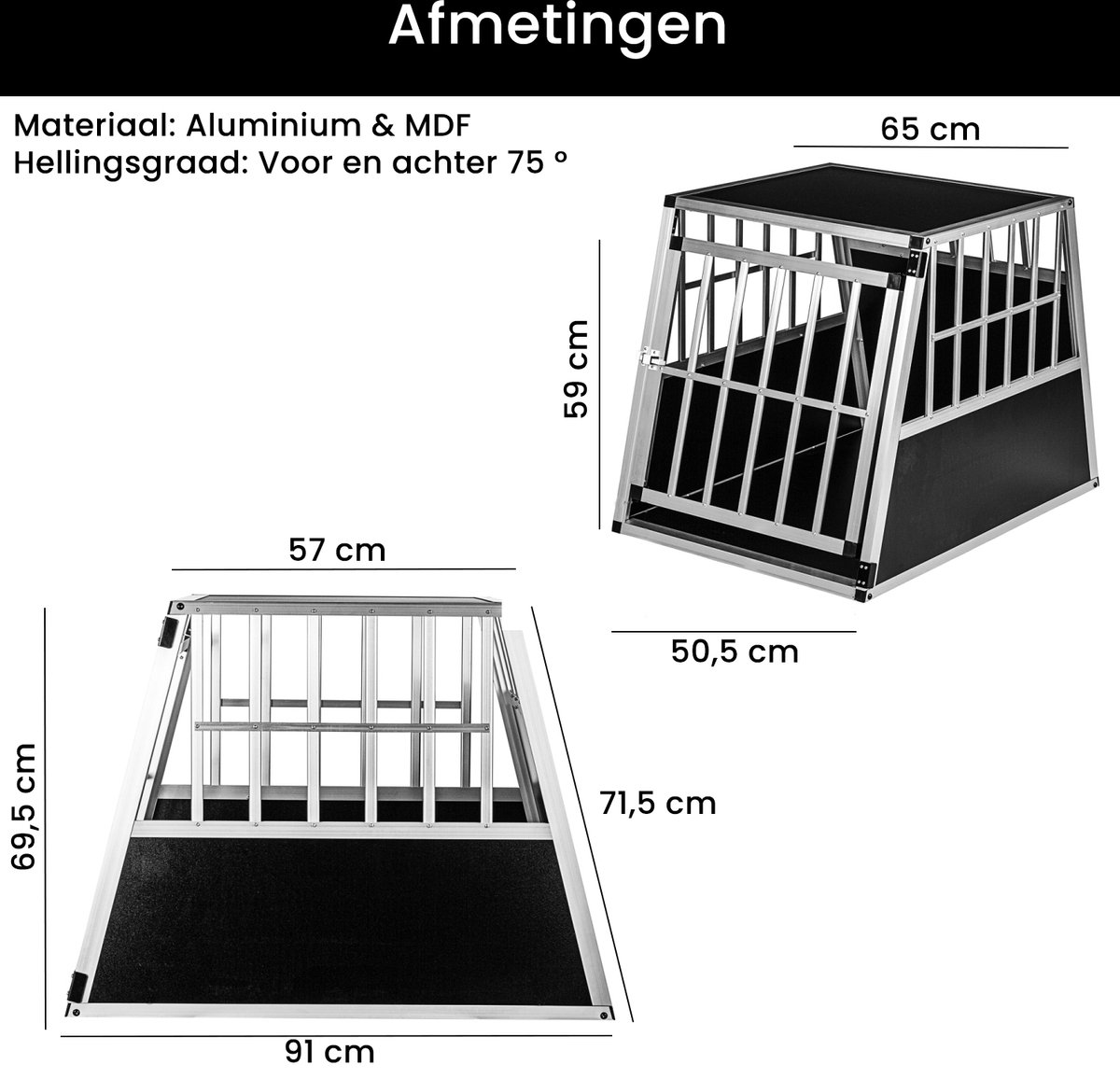 Autobench voor hond - Hondenbench auto - Autobench - Transportbox ...