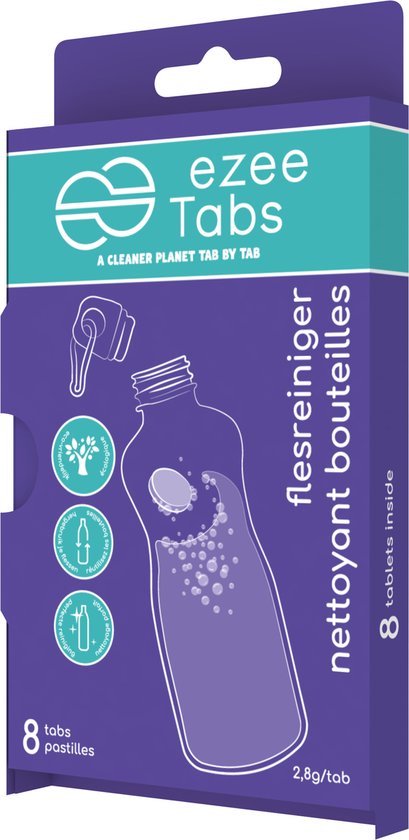 EzeeTabs Reinigingstabletten - Flesreiniger - 8-Pack - Cleaning Tabs ...