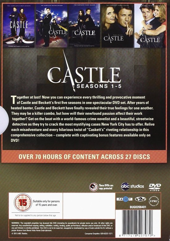 Castle Season 1-5 Box (Dvd), Nathan Fillion | Dvd's | bol