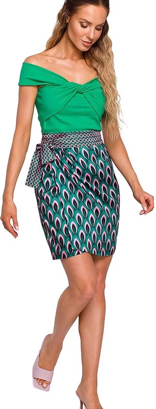 Rok overlappende snit, geknoopt in de taille, luchtig en charmant. Maat ...