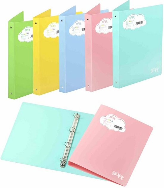 Ringmap Carchivo Pastelblauw Din A4 (5 Stuks) | bol