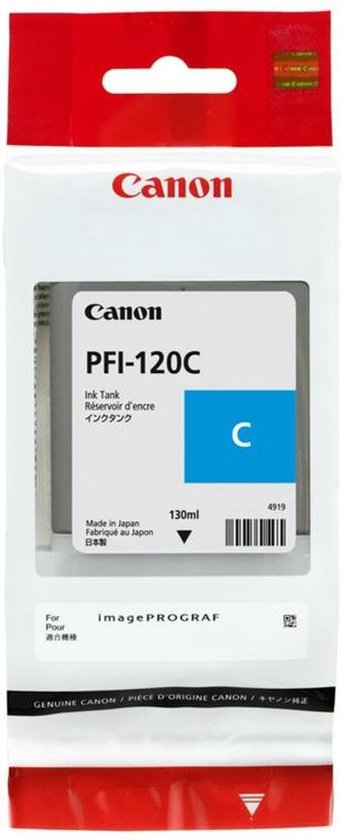 Original Ink Cartridge Canon PFI-120C Cyan | bol