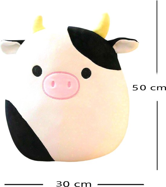 Klikkopers® - Kawaii knuffel - Squish Knuffel - 50CM - Koe Squishy ...