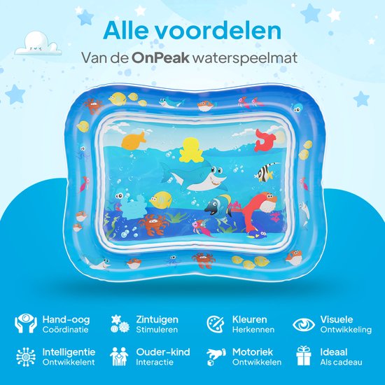 OnPeak Waterspeelmat Baby - Opblaasbaar - Speelkleed - Watermat ...