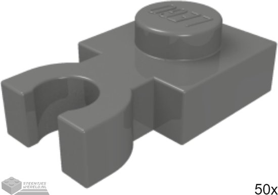 50x LEGO 4085c Donkergrijs, Plaat aangepast, 50 stuks | bol.com