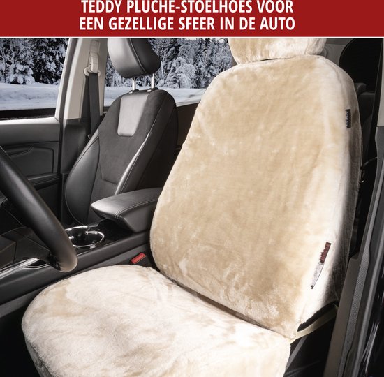 Walser Autostoelhoes Teddy - Beige imitatiebont - Met zij-airbag ...