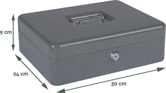 BRASQ Geldkist - Geldkluis met sleutel - Geld kluis met 5-vaks ...