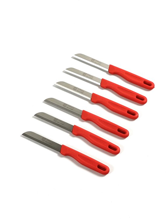 Solingen schilmes- Roestvrij staal- Rood - 10 stuks | bol.com