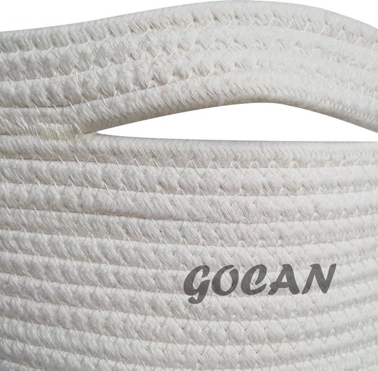 GOCAN Extra grote dekenmand Katoenen touwmand D55 X H35cm Geweven ...