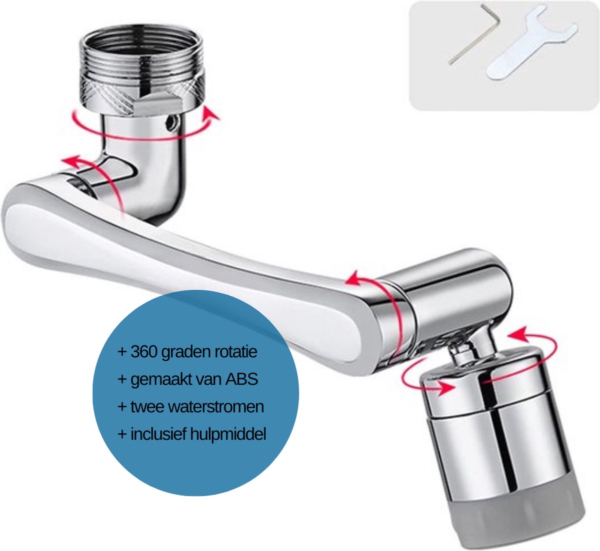 Roterend opzetstuk kraan - Opzetstuk - Roterend - Keukenkraan ...
