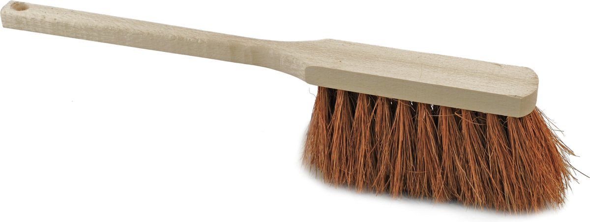 Houten stoffer/handveger met kokosvezel 45 cm voor binnen en buiten ...