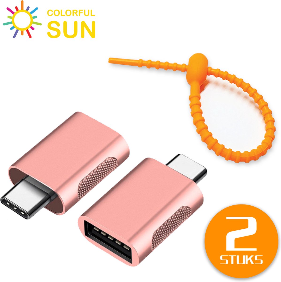 Colorful Sun® USB-C naar USB-A adapter - 2 stuks - USB C to USB A ...