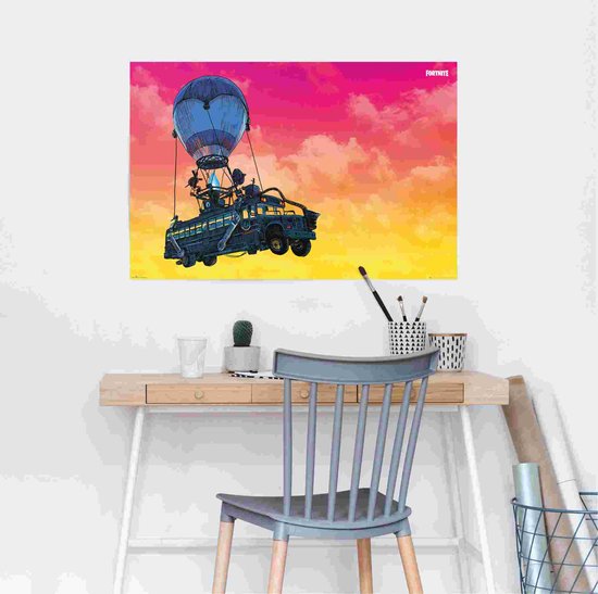 Fortnite Battle bus - Poster 91 x 61 cm | bol