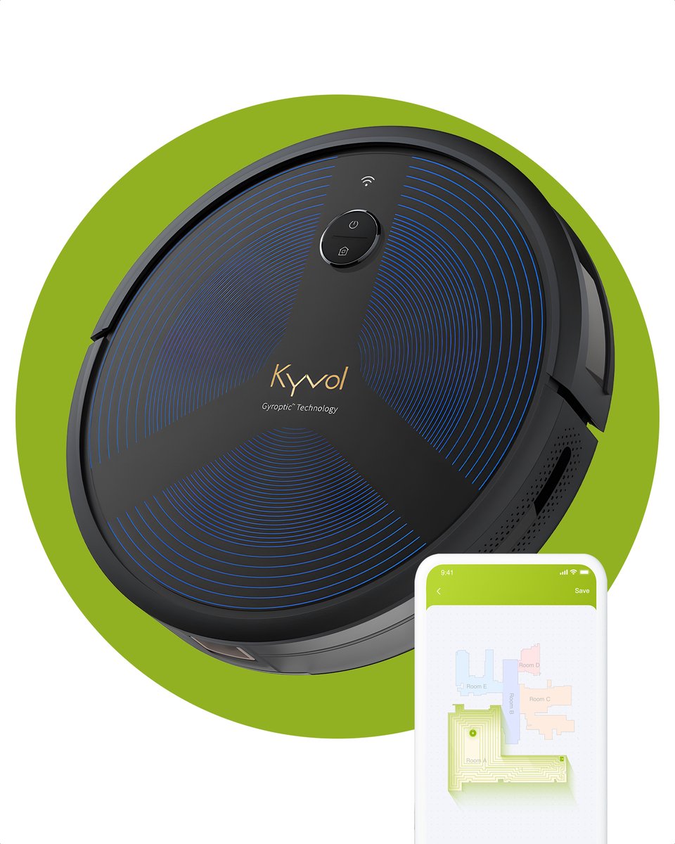 Kyvol D6 Robot stofzuiger en dweil combinatie | Zwart | Elektrisch | Zelfbesturend | bol.com