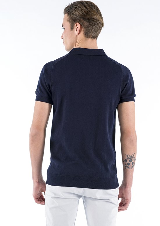 P&S Heren gebreide polo-LUCA-Navy-3XL | bol.com